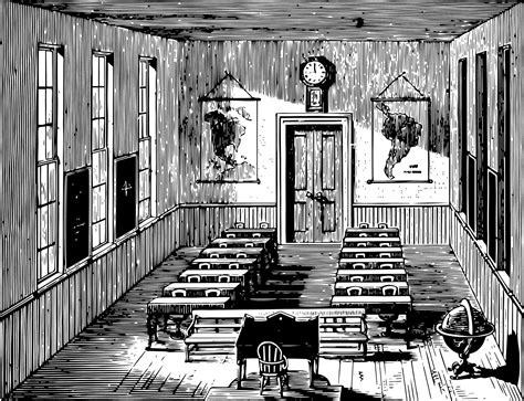 Classroom An Empty Or Outdoor Lesson Ideas Vintage Engraving 13784350 Vector Art At Vecteezy