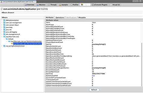 Expose Hibernate Statistics Through JMX MBeans In Spring Data JPA