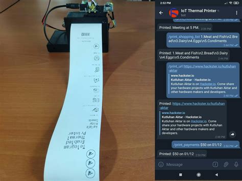 Telegram Enabled Thermal Printer W Arduino Nano 33 Iot