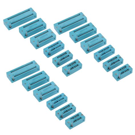 18pc Universal 14 16 18 24 28 40 Pin Ic Test Universal Zif Socket Hot Home Improvement