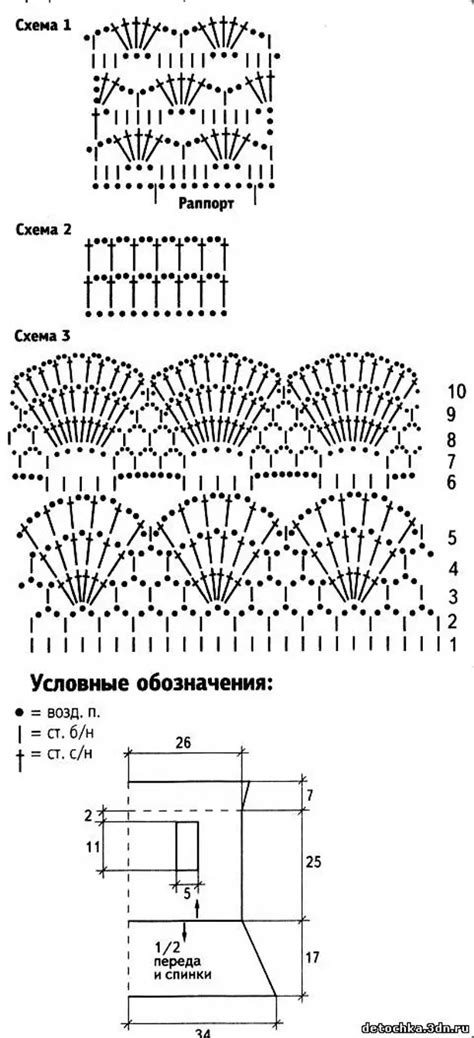 Схема вязания крючком детских