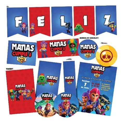 Kit Imprimible Personalizado Brawl Stars Cumple Candy En Venta En Tigre Bs As G B A Norte Por