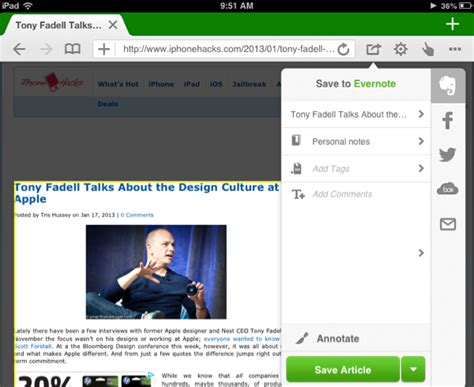 Dolphin Browser Updated With Built In Evernote Sharing Iphone Hacks 1 Iphone Ipad Ios Blog
