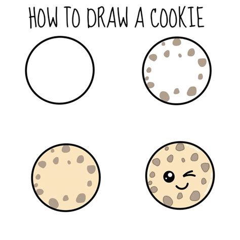 How To Draw A Cookie Simple In 2024 Drawing For Beginners Step By Step Drawing Easy Drawings