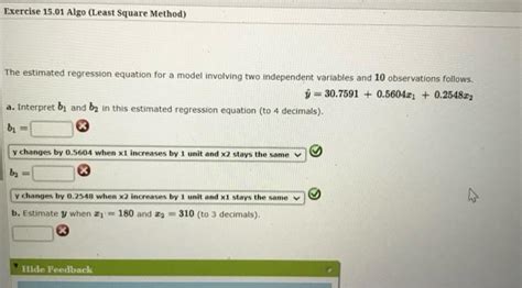 Solved Exercise 1501 Algo Least Square Method The