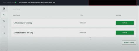 Hackerrank Sql Intermediate Certification Solutions Free Sql Certification