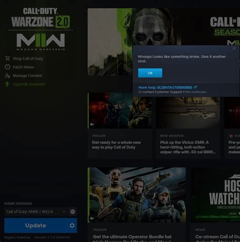 cannot get past this error clicking update goes to 98