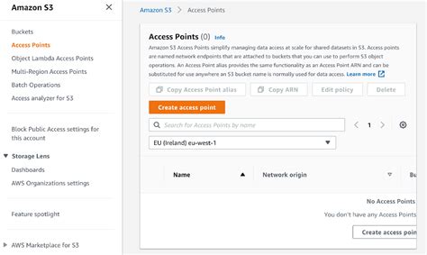 Enabling Amazon Simple Storage Service Amazon S3 Access Points In