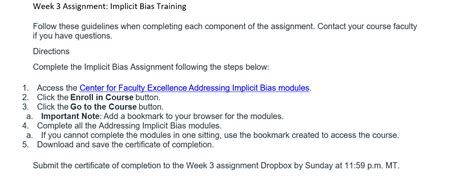 Solved Nr351 Week 3 Assignment Implicit Bias Training Scholarly Guider