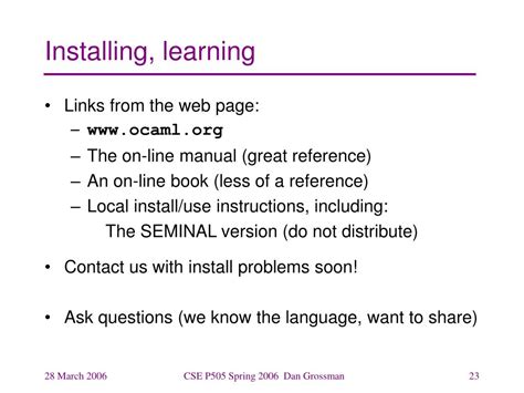 Ppt Csep Programming Languages Lecture Intro Caml Functional
