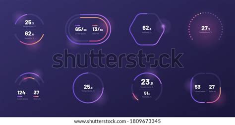 Set Collection Indicator Template Ui Ux Stock Vector Royalty Free 1809673345 Shutterstock