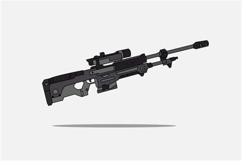 Premium Vector Sniper Gun Illustration Cartoon