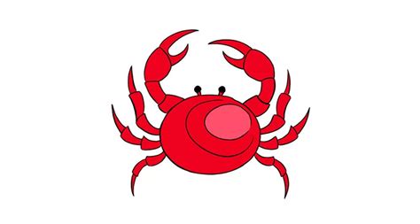 آموزش کشیدن نقاشی خرچنگ بامزه ساده، قدم به قدم و تصویری