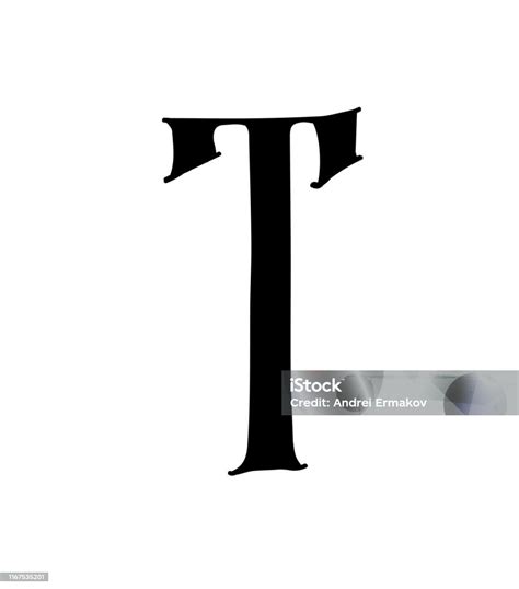 라틴어 문자 T 벡터 아이콘을 사용할 수 있습니다 사이트의 아이콘입니다 알파벳에서 문자를 분리합니다 1719 세기의 고딕 양식의 신 러시아 고대 스타일 0명에 대한 스톡