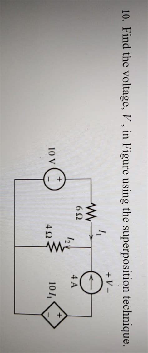 Solved Find The Voltage V In Figure Using The Chegg