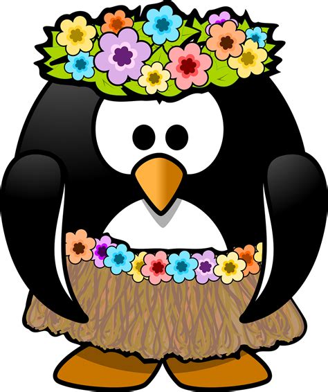 Download Penguin Hula Tux Royalty Free Vector Graphic Pixabay