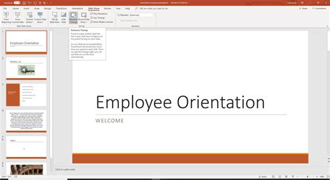 Setting A PowerPoint Slide Show To Loop Continuously