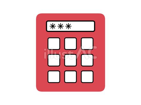 Free Vectors Pin Code Input Button Illustration Red