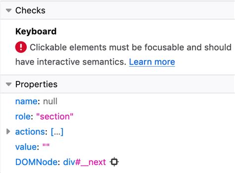 specify tabindex for the next div to make nextjs apps accesible · issue 40196 · vercel next