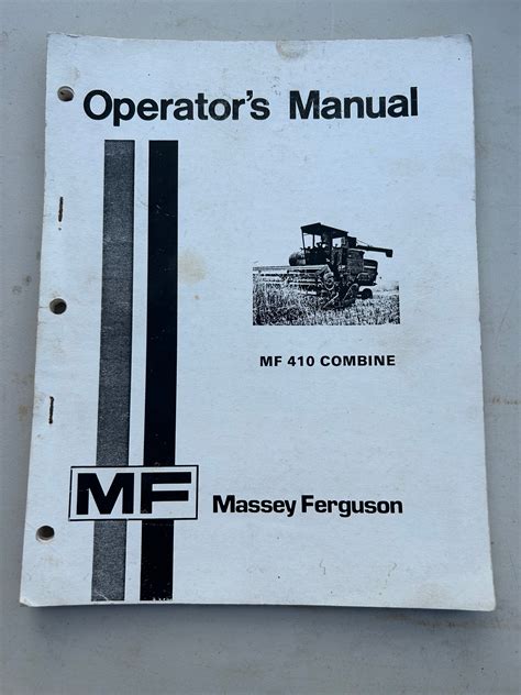 Massey Ferguson 410 Combine Operators Manual Carmichaels Garage