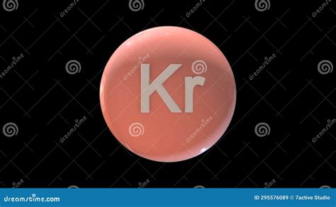 Krypton Chemical Element 3d Illustration Stock Illustration
