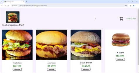 Vitor Hugo No Linkedin Desenvolvimentoweb Html Css Javascript Webdesign Projetohamburgueria