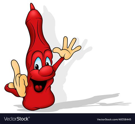 Red Marker Pointing With His Finger Royalty Free Vector