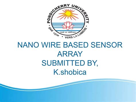 Nano Wire Based Sensor Array Pptx
