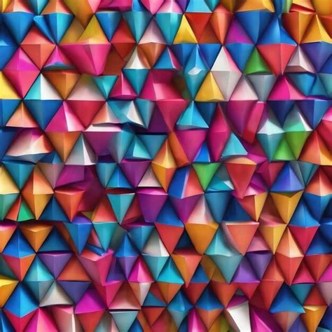 Premium Photo 3d Rendering Perspective View Of Tri Polygon Pattern Stack Wall Background