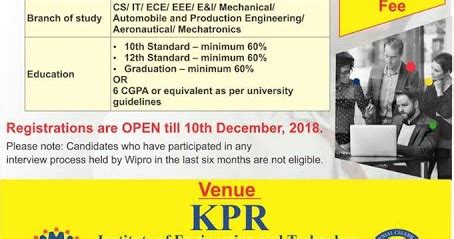 Wipro Off Campus Drive At Coimbatore For Batch