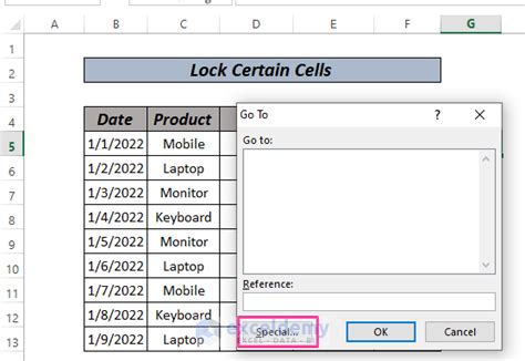 How To Lock Certain Cells In Excel 4 Methods Exceldemy