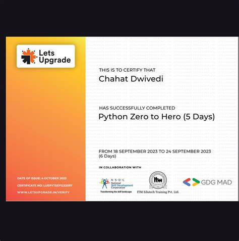 Chahat Dwivedi On Linkedin Python Letsupgrade Programmingcertification