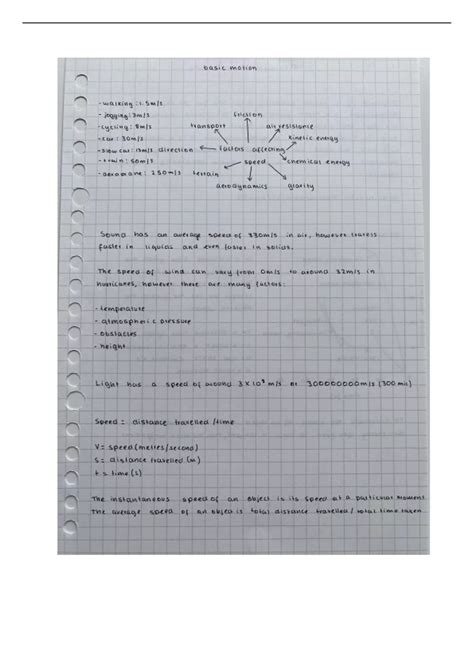 Summary Physics Aqa Gcse Speed Distance Velocity And Displacement Physics Stuvia Us