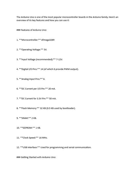 The Arduino Uno Is One Of The Most Popular Microcontroller Boards In