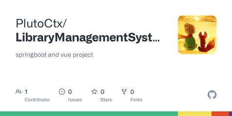 Github Plutoctxlibrarymanagementsystem Springboot And Vue Project