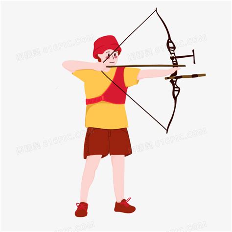 卡通手绘休闲运动射箭场景免抠元素图片免费下载 PNG素材 编号vj9iroyqx 图精灵