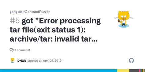 Got Error Processing Tar File Exit Status 1 Archive Tar Invalid Tar