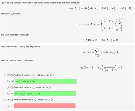 Solved Let U Be The Solution To The Initial Boundary Value