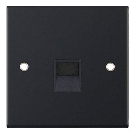 Selectric Dsl11 39 5m Telephone Socket Extension Secondary Matt Black