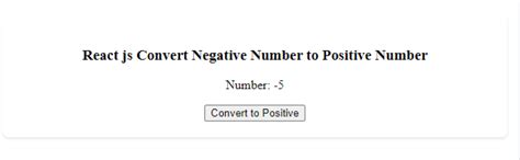 React Js Convert Negative Number To Positive Number Mathabsnumber