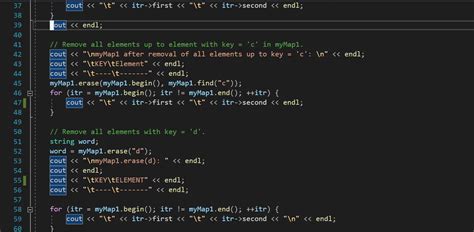 C Script Maps Associate Container Erase Function Upperbound