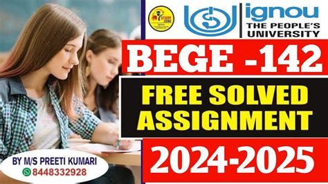 Ignou Bege 142 English Solved Assignment 2024 25 Bege 142 Solved