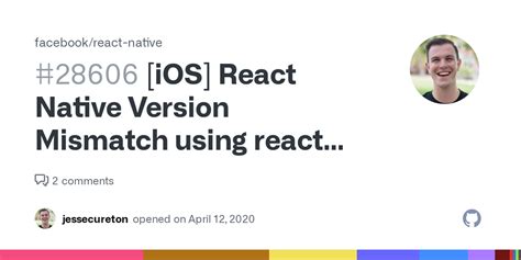 Ios React Native Version Mismatch Using React Native Init Template 0