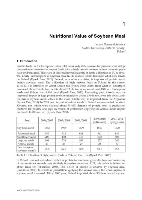 Pdf Nutritional Value Of Soybean Meal Dokumen Tips