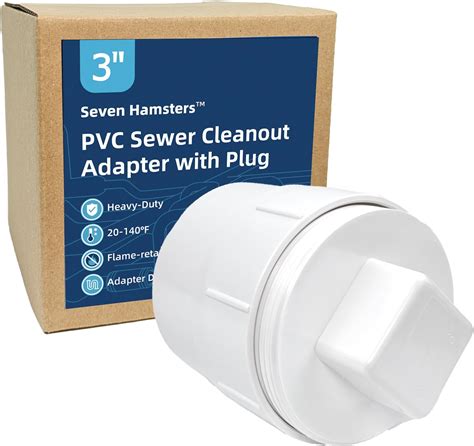 3 Pvc Sewer Cleanout Adapter With Plug Pipe Fitting Pvc