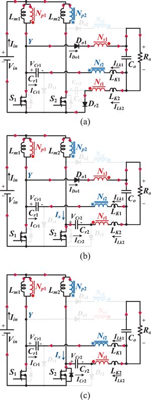 Equivalent Circuits Of Operating Modes 13 A Mode 1 B Mode 2 C