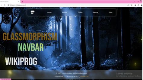 Navbar With Glassmorphism Theme Responsive Navbar Youtube