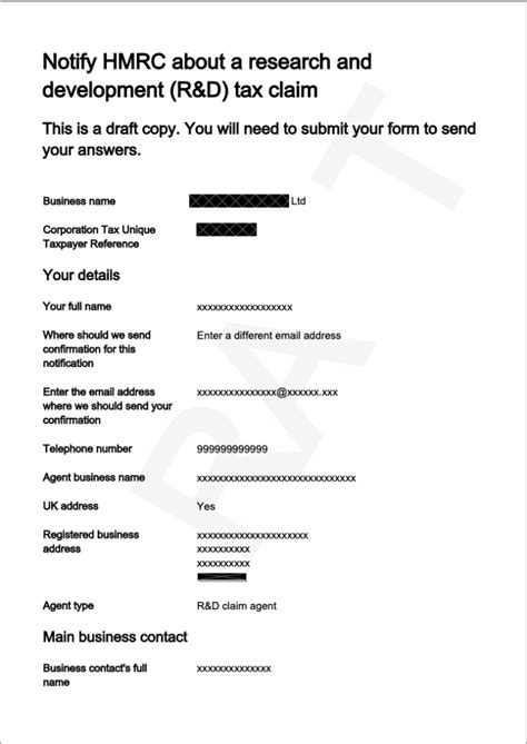 Sample Hmrc Randd Notification Form Randdtax Net