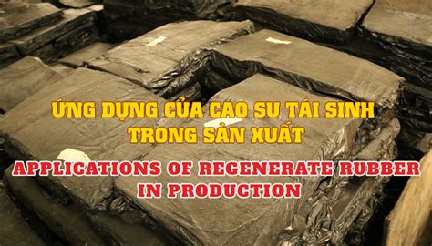 Ứng DỤng CỦa Cao Su TÁi Sinh Trong SẢn XuẤt