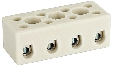 Ceramic High Temperature Terminal Block 4 Pole 12 32awg Hylec Cpc
